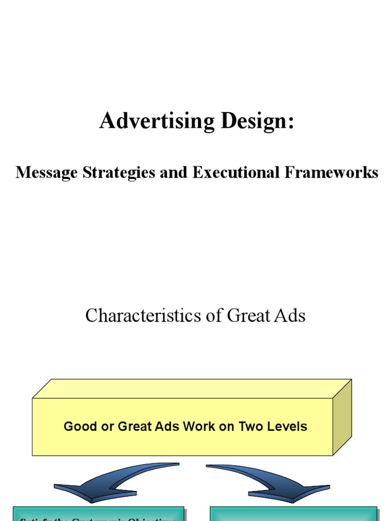 Advertising Design:: Message Strategies and Executional Frameworks ...