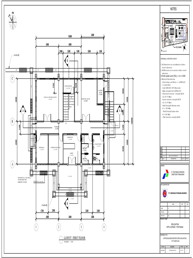 Office Building Architecture and Detail 1st Floor Plan | PDF ...