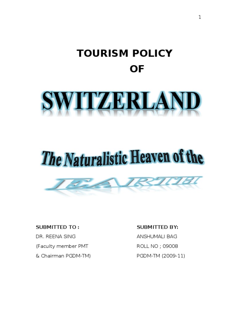 Switzerland Tourism Policy Overview | PDF | Switzerland | Alps