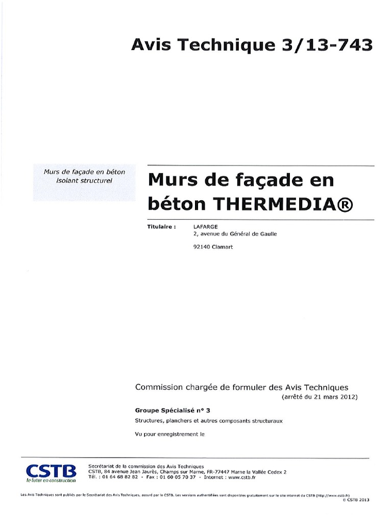 Avis Technique Thermedia | PDF