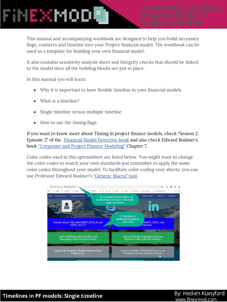 If You Want To Know More About Timing in Project Finance Models, Check ...