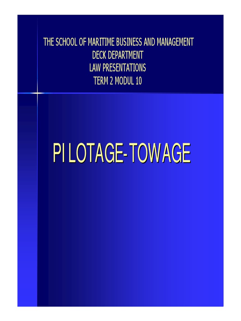 Regulation and Practice of Pilotage Services in Turkish Ports | PDF ...