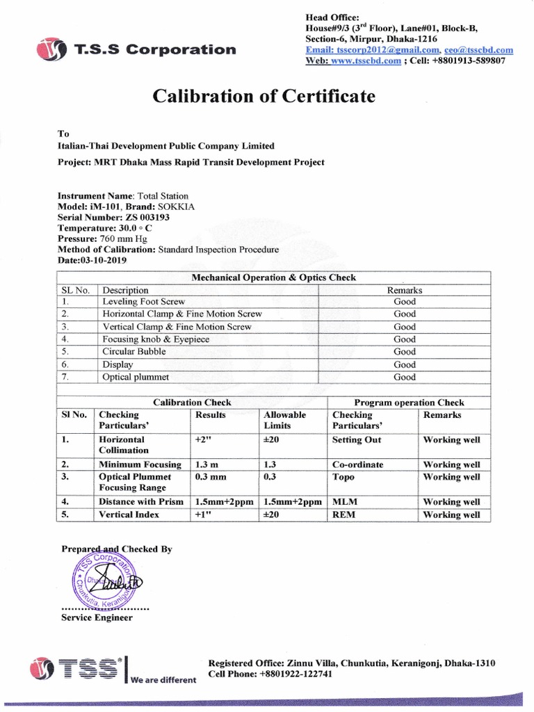Calibration Certificate ครั้งที่2 | PDF | Scientific Observation ...