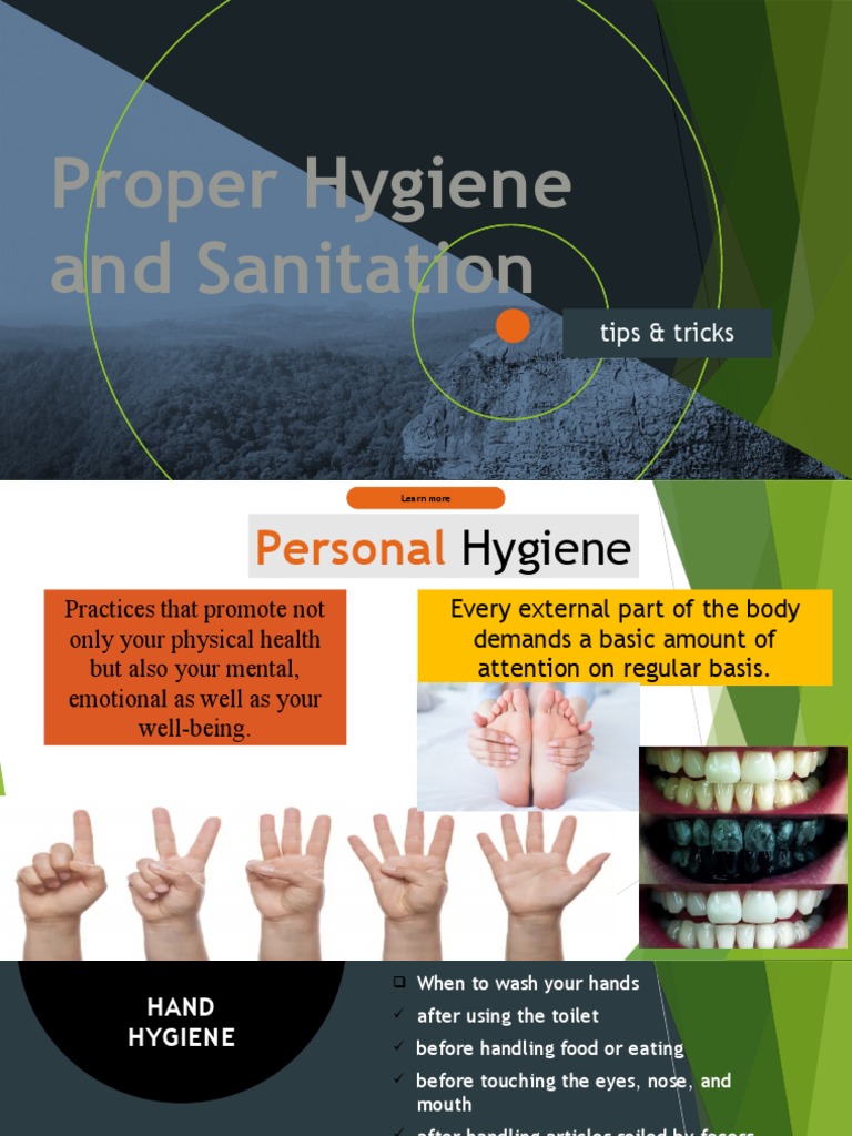 Proper Hygiene and Sanitation: Tips & Tricks | PDF | Hygiene | Hand Washing
