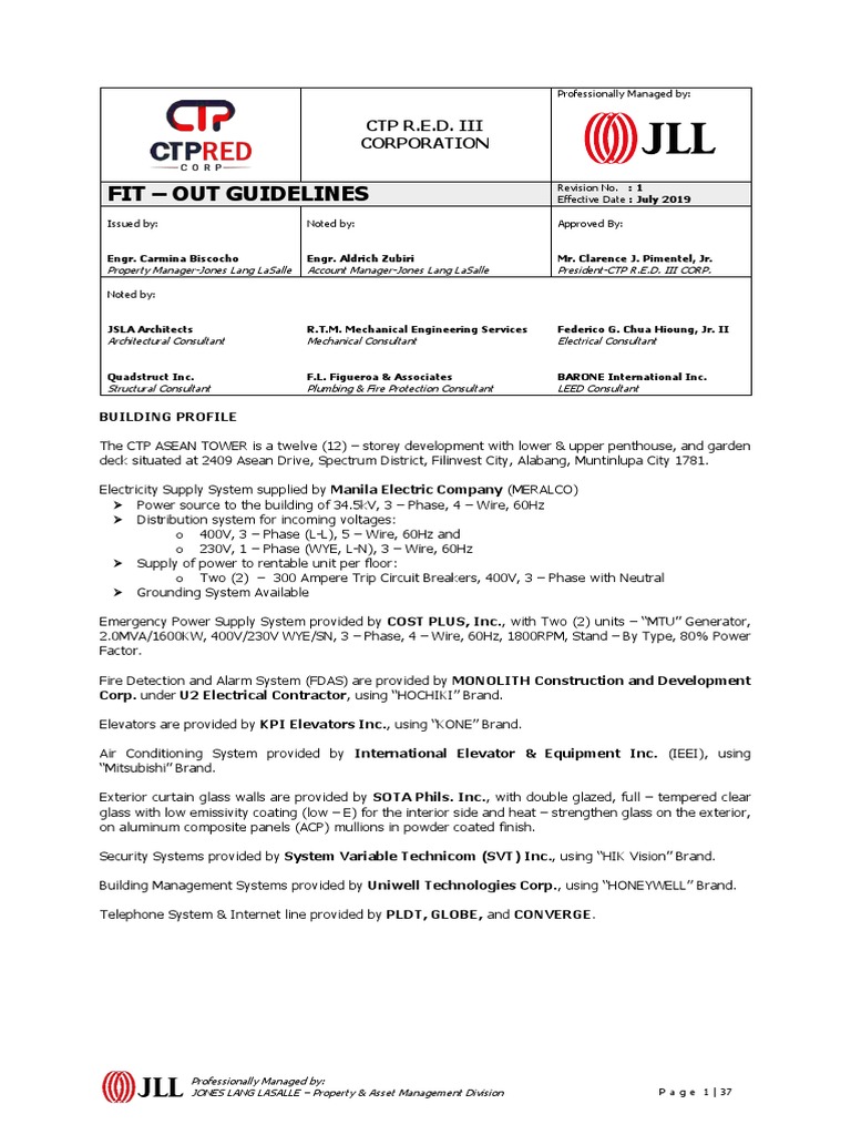 Fit-Out Guidelines - CTP3 - 122019 | PDF | Door | Lease