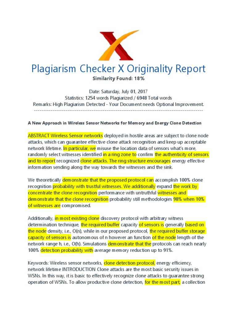 Energy and Memory Efficient Clone Detection in Wirless Sensor Networks | PDF | Wireless Sensor ...