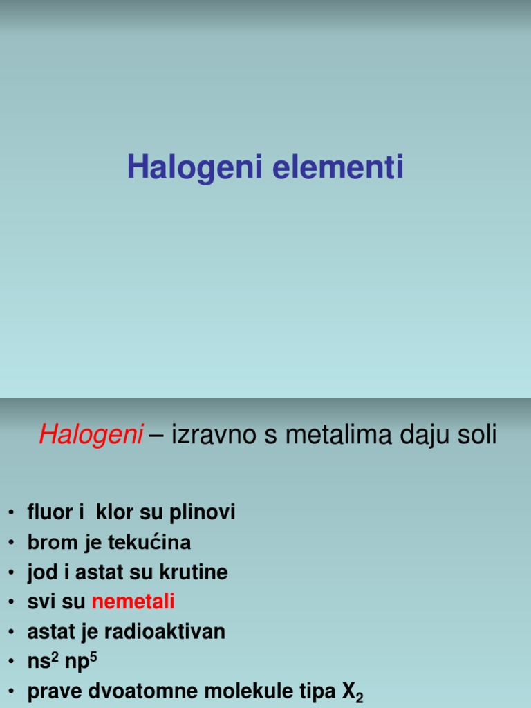 BS-predavanje-15-Halogeni elementi-FARM-2014-15 PDF | PDF