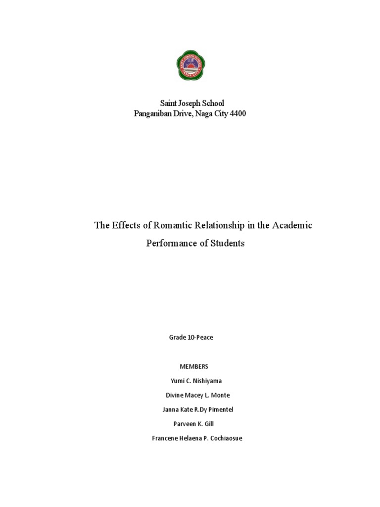 The Effects of Romantic Relationship in The Academic Performance of ...