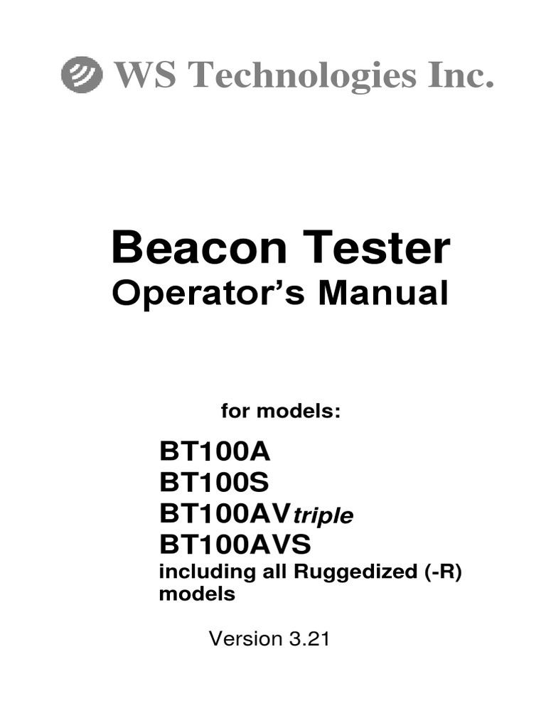 Beacon Tester: WS Technologies Inc | PDF | Personal Digital Assistant ...