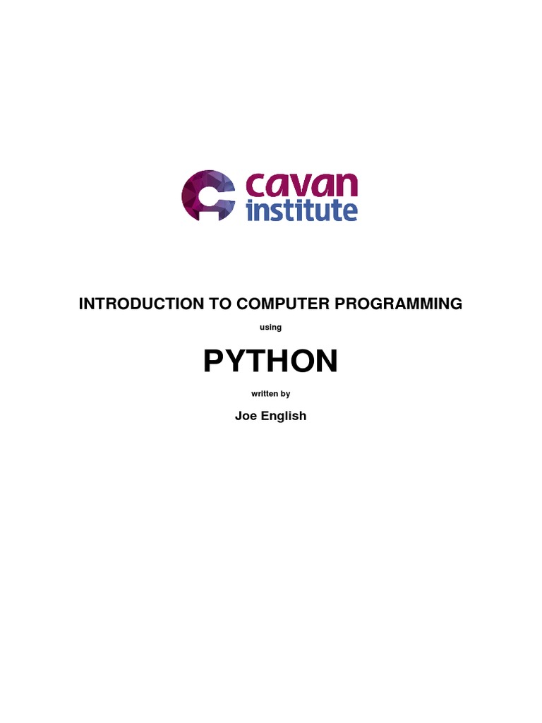 Introduction To Programming Using Python | PDF | Programmer | Integrated Development Environment