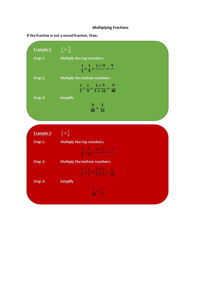 Multiplying and Dividing Fractions | PDF | Fraction (Mathematics ...