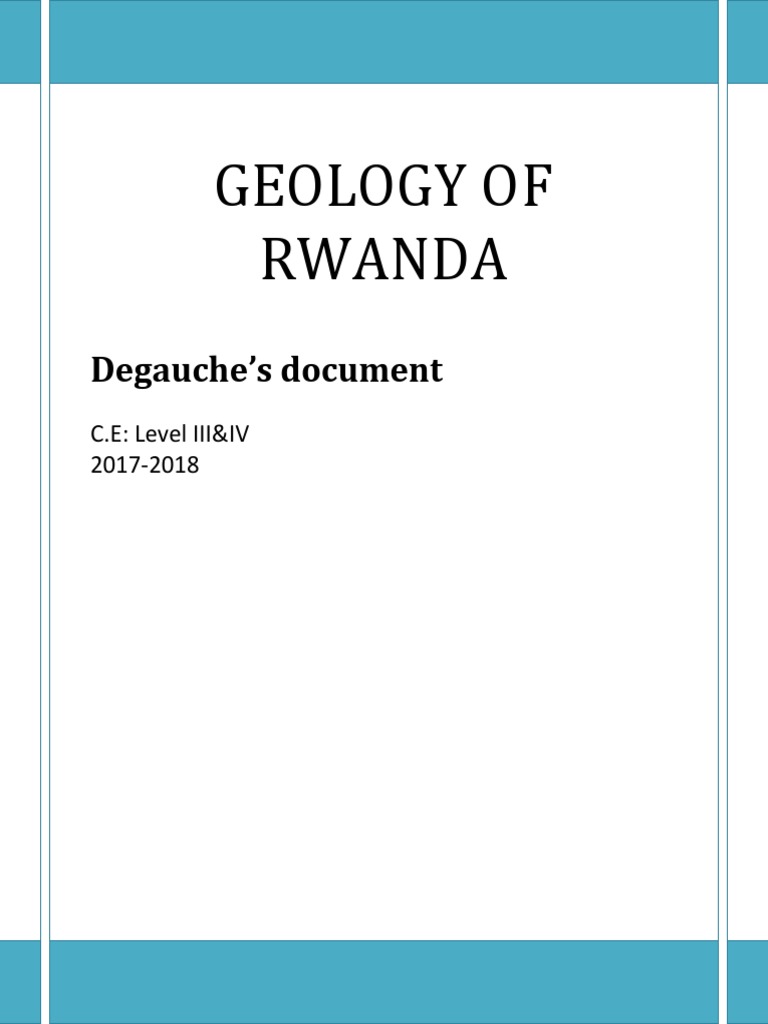 Geology of Rwanda | PDF | Mining | Geology