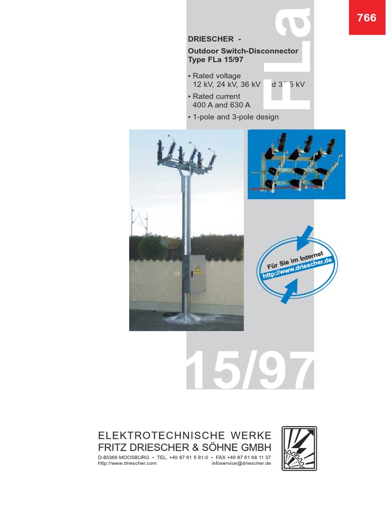 Elektrotechnische Werke Fritz Driescher & Söhne GMBH | PDF | Insulator ...