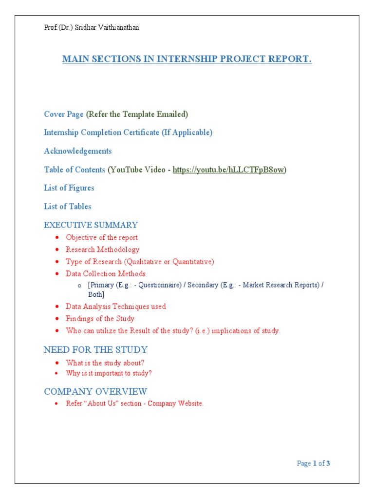 Internship Project Report Structure Guide | PDF | Data | Data Analysis