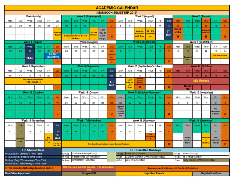 Academic Calendar 2019 | PDF | Schools | Observances