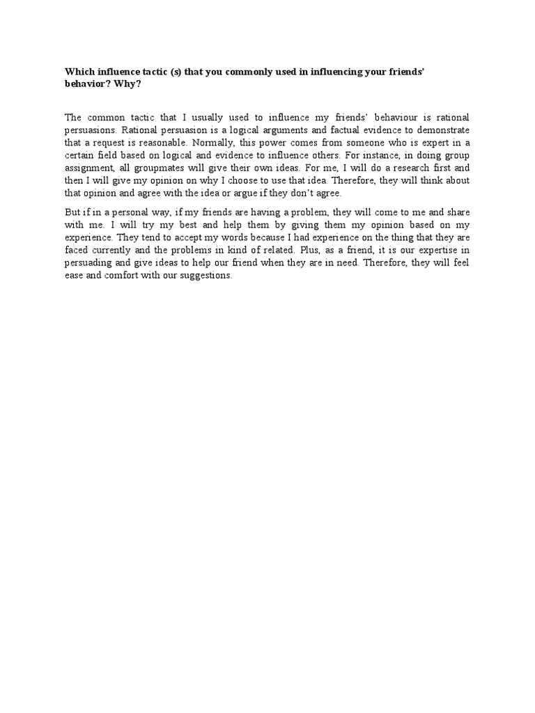 Rational Persuasion in Friendships | PDF | Career & Growth