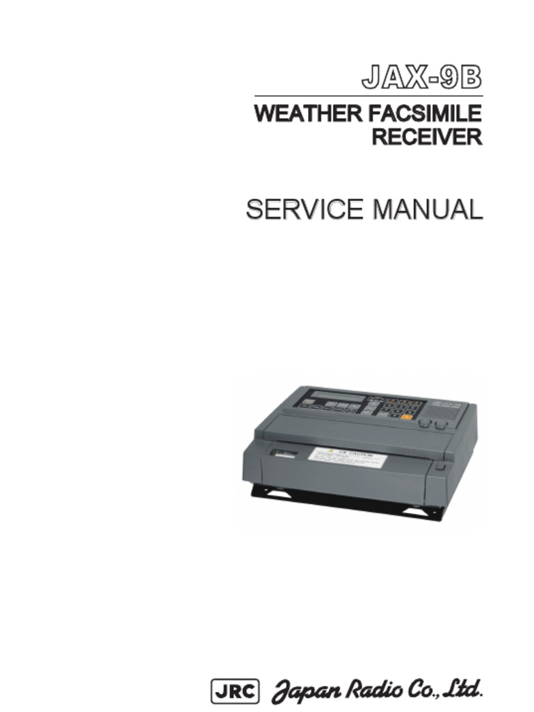 JAX-9B Weather Facsimile Manual | PDF | Button (Computing) | Microsoft ...