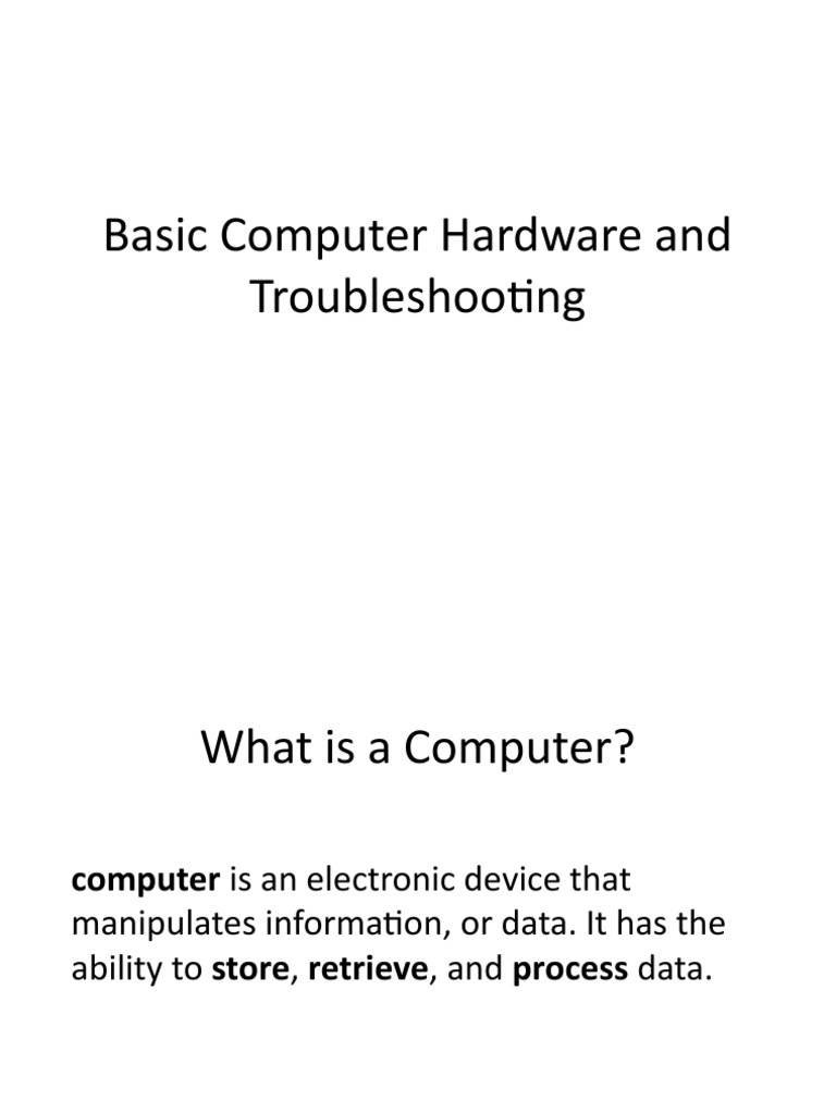 Basic Computer Hardware and Troubleshooting | Download Free PDF | Usb ...