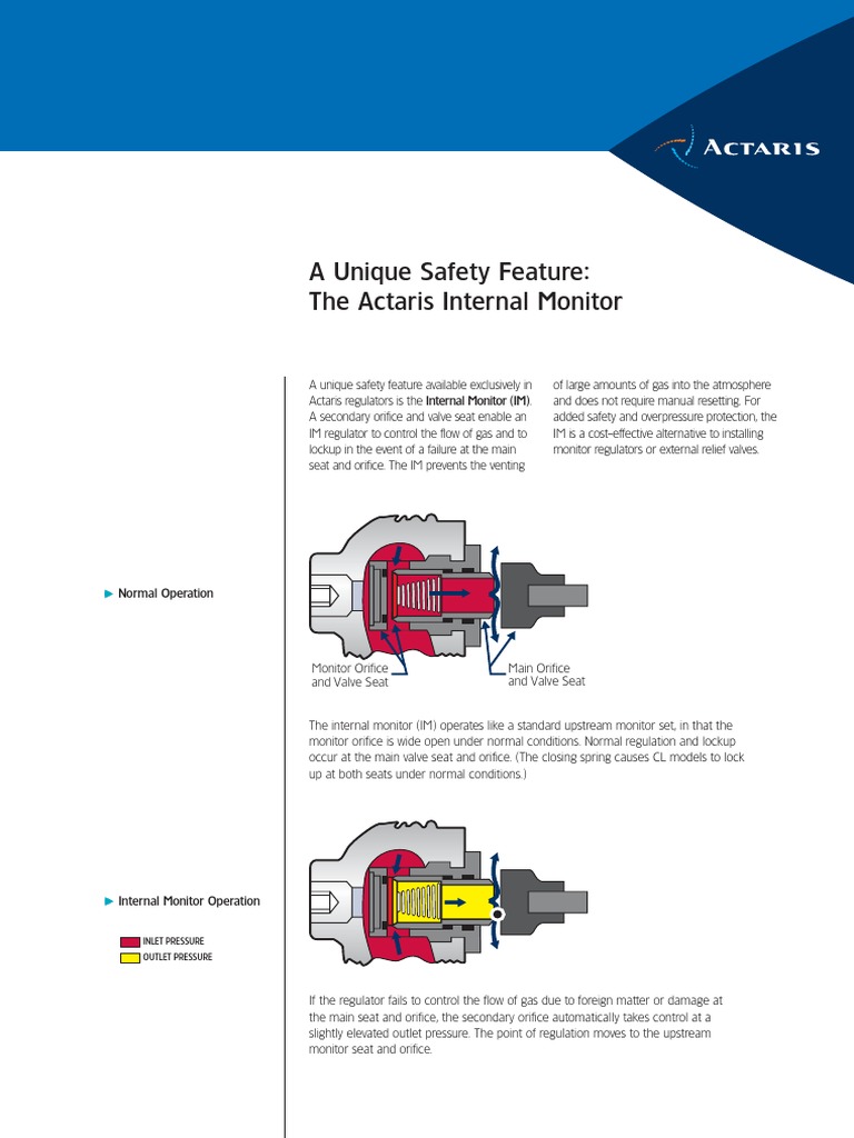 A Unique Safety Feature: The Actaris Internal Monitor: Inlet Pressure ...