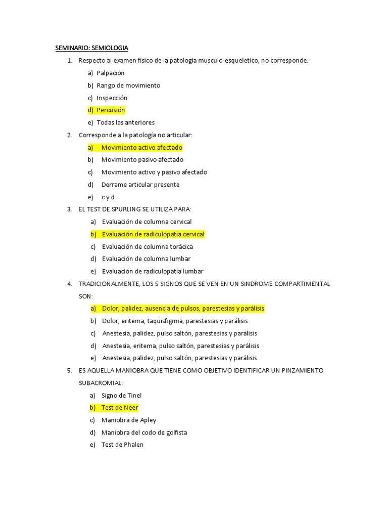 Preguntas Traumatologia | PDF | Rodilla | Osteoartritis