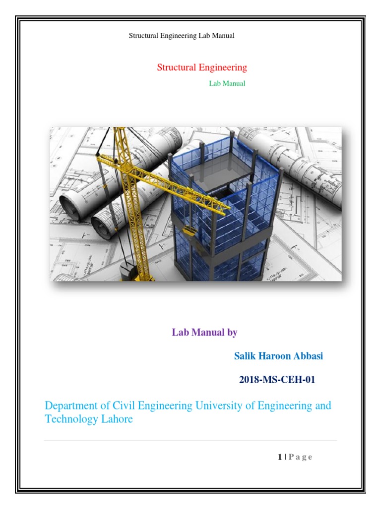 1.structure Engineering Lab Mannual | PDF | Young's Modulus | Beam ...