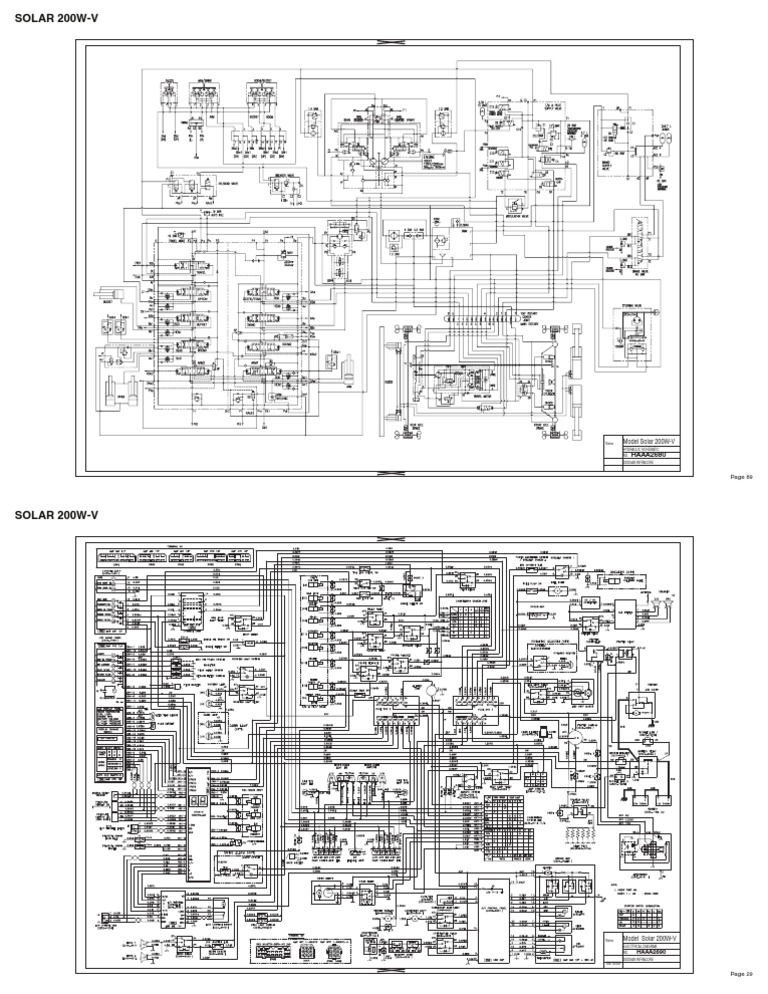 Solar 200W-V Hydraulic Schematic Guide | PDF | Vehicles | Mechanical ...