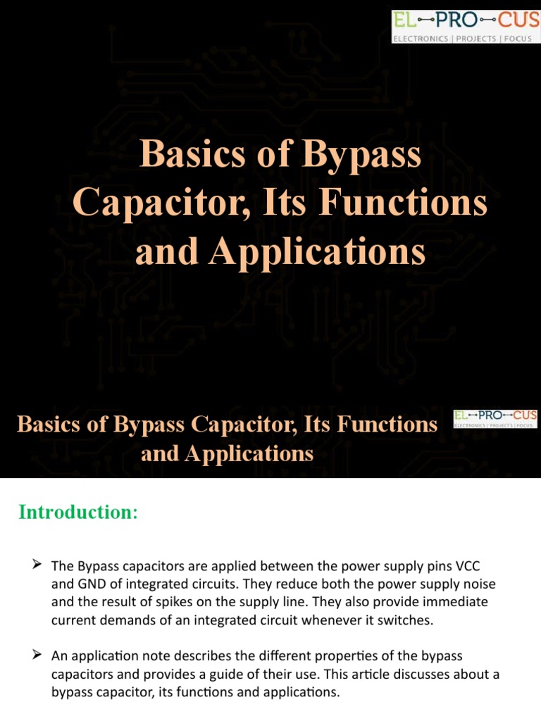 Basics of Bypass Capacitor, Its Functions and Applications | Download Free PDF | Capacitor ...