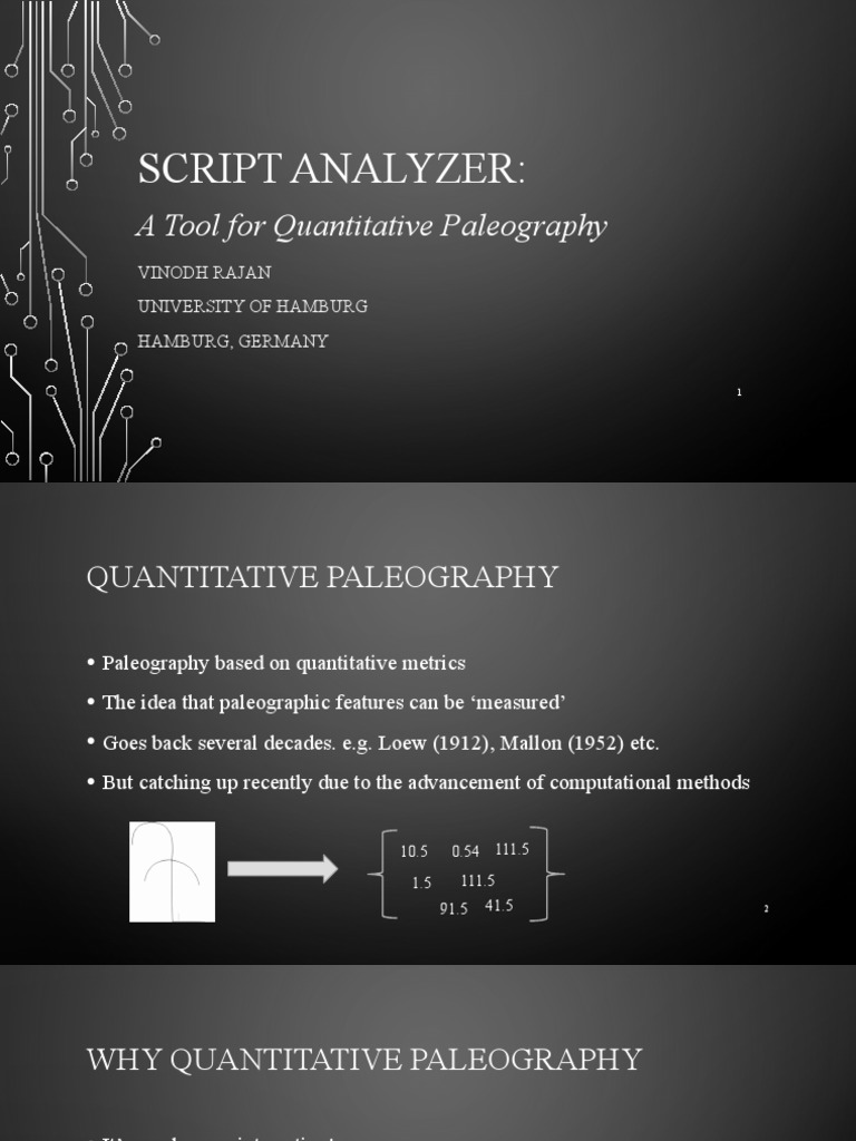 Script Analyzer:: A Tool For Quantitative Paleography | PDF | Image ...