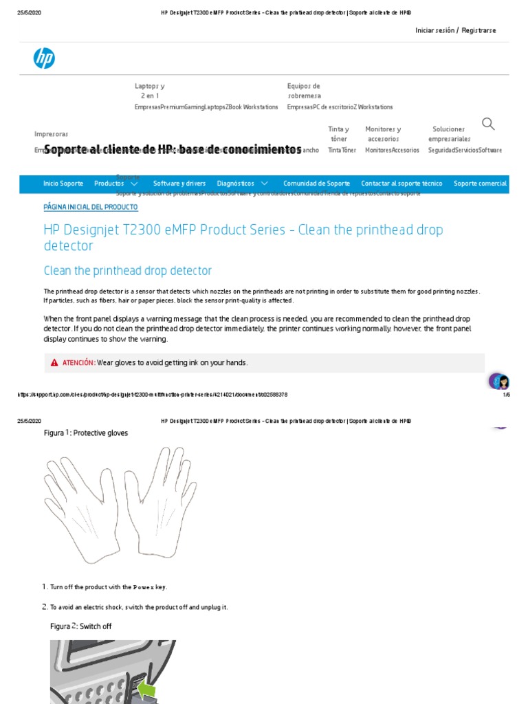 HP Designjet T2300 eMFP Product Series - Clean The Printhead Drop ...