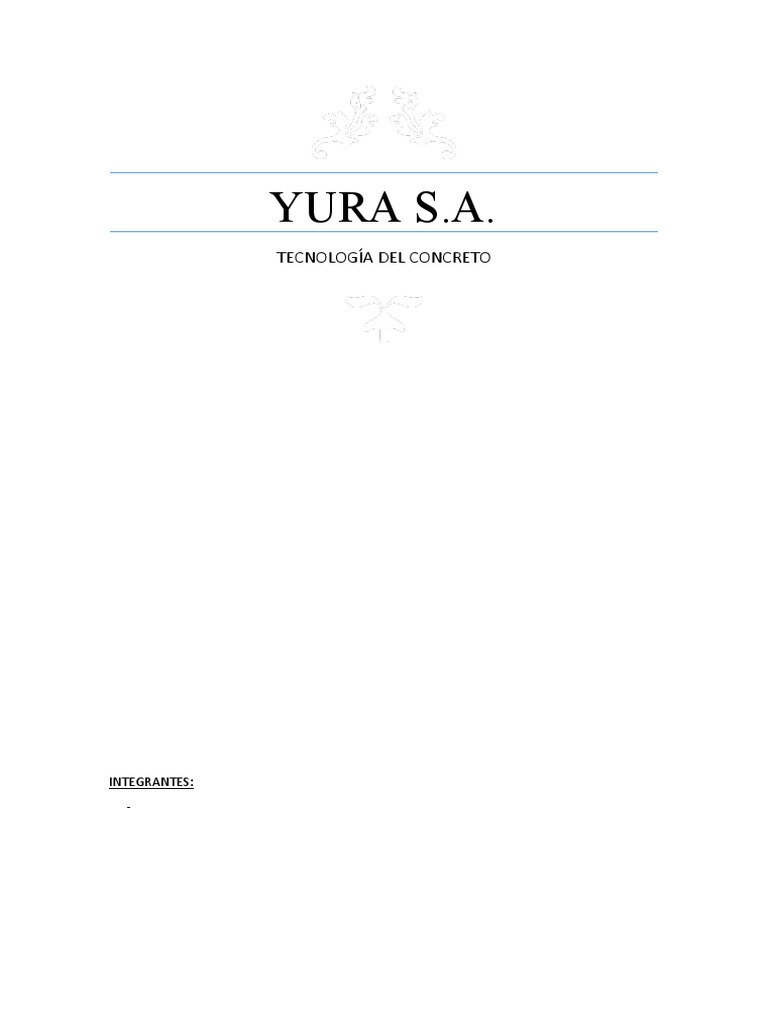 Yura Sa | PDF | Cemento | Organización internacional para la estandarización