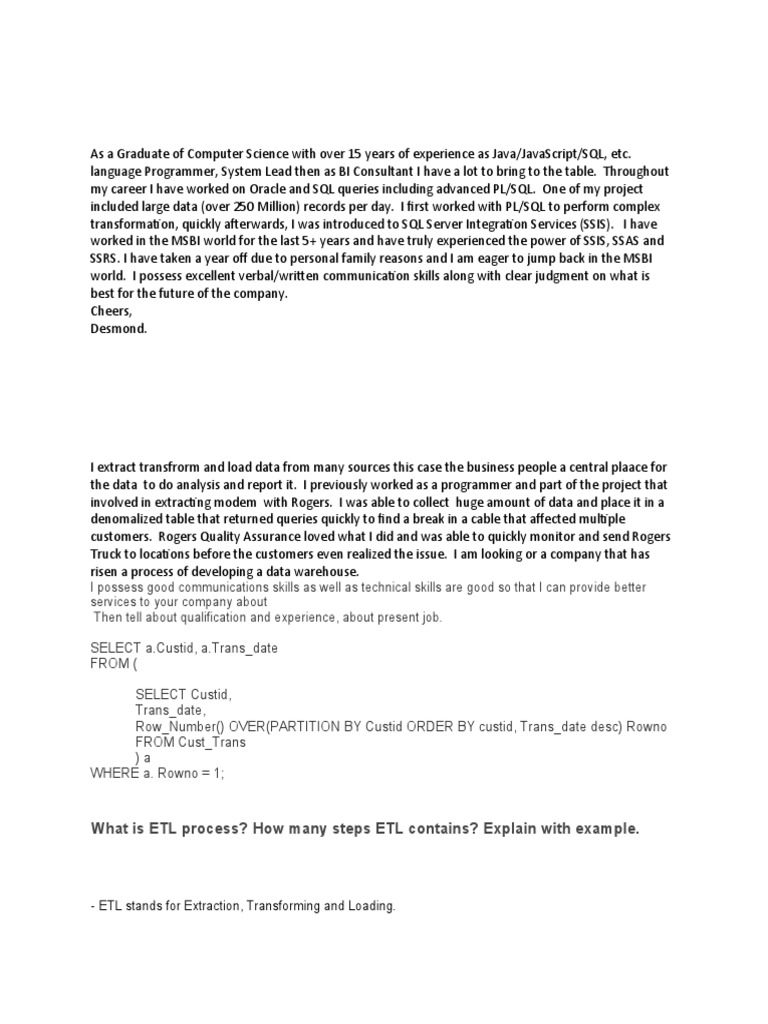 Sql Server Interview Story Pdf Database Index Microsoft Sql Server