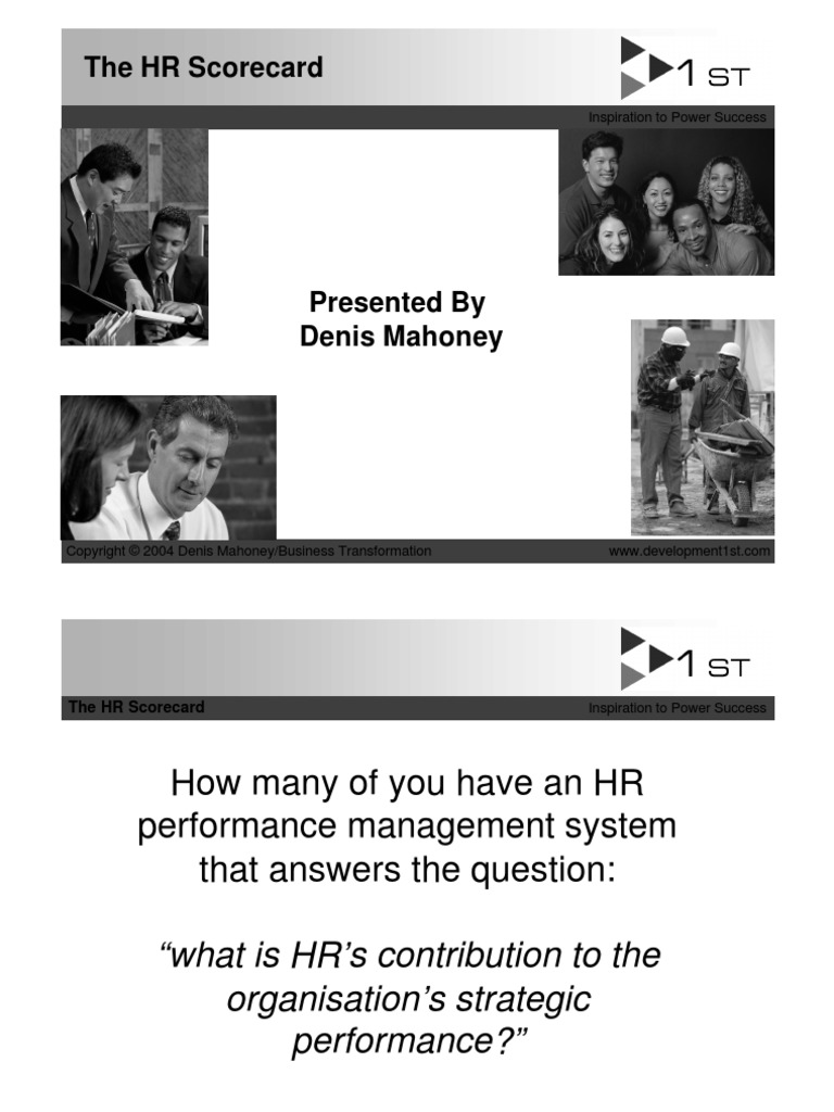 HR Scorecard Presentation | PDF | Strategic Management | Competence ...