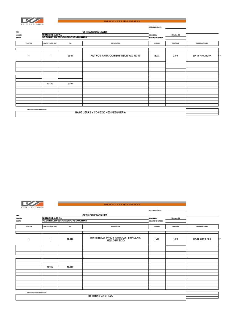 Formato para Requisiciones 12345 | PDF | Energía y recursos | Science