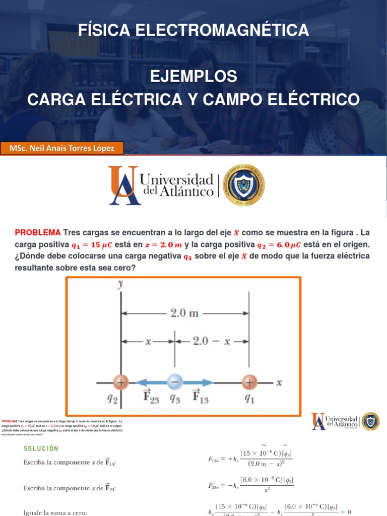 Ejemplos 1 Fisca Electro | PDF | Carga eléctrica | Longitud