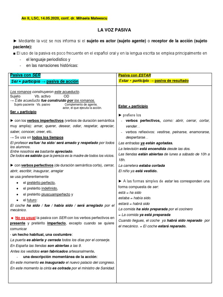 Limba Spaniola Contemporana | PDF | Verbo | Asunto (gramática)