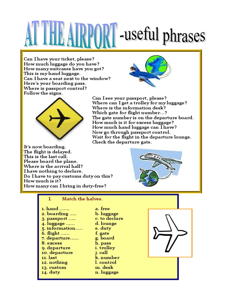 At The Airport | PDF | Baggage | Business