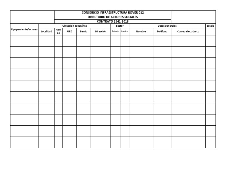 Formato Directorio | PDF