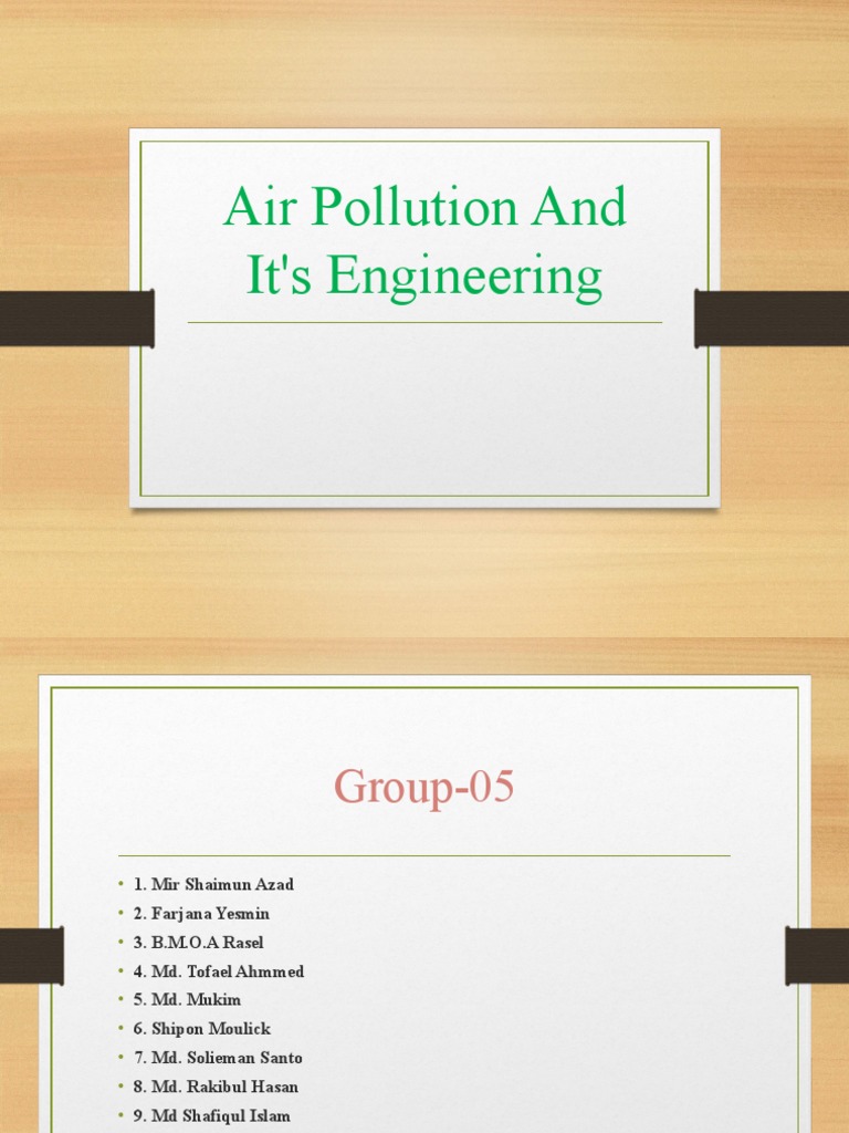Air Pollution and Its Engineering | PDF | Exhaust Gas | Smog