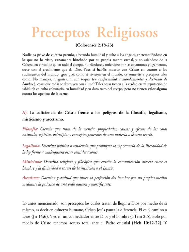 Preceptos Religiosos | PDF