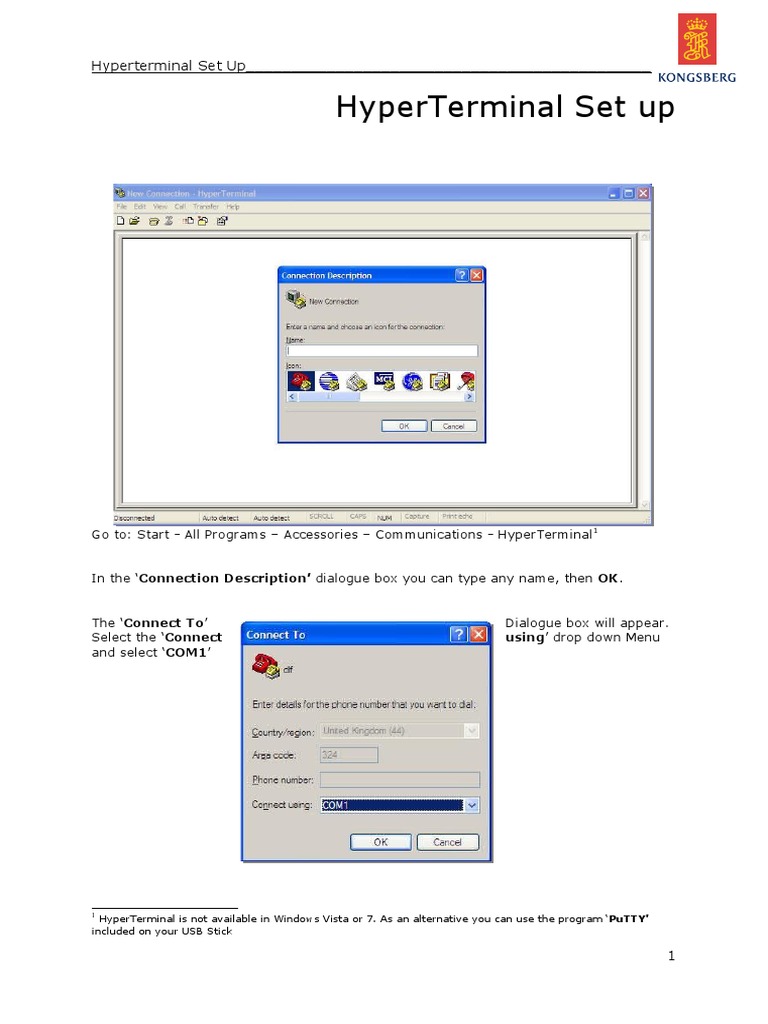 Hyperterminal Set Up | PDF