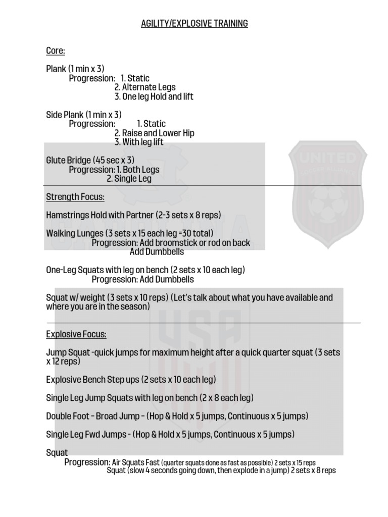 An Agility and Explosive Strength Training Program Focusing on Core ...