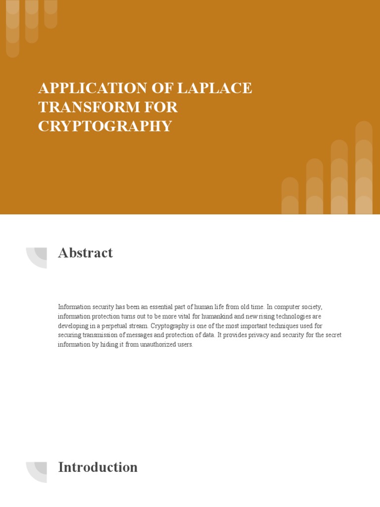 Applications Of Laplace Transform Pdf Encryption Cryptography