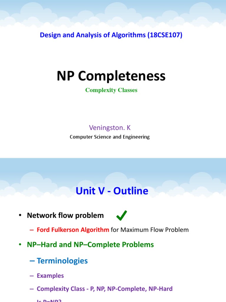Understanding NP Completeness in Algorithms | PDF | Computational ...