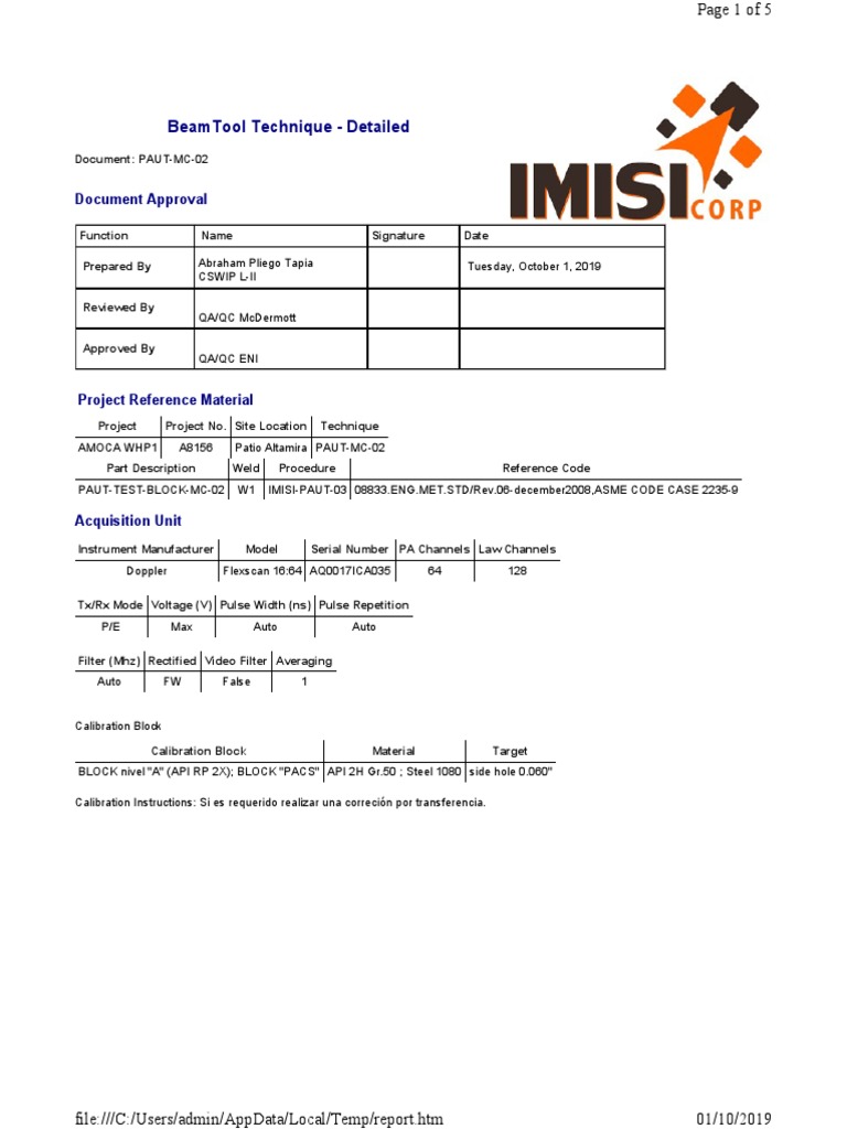 Scan Plan Paut-Mc-01 | PDF | Natural Philosophy | Electromagnetic Radiation