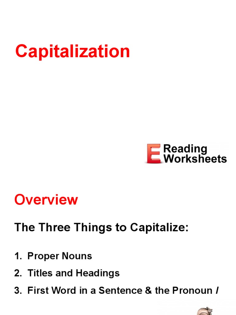 Capitalization Lesson | PDF | Noun | English Language