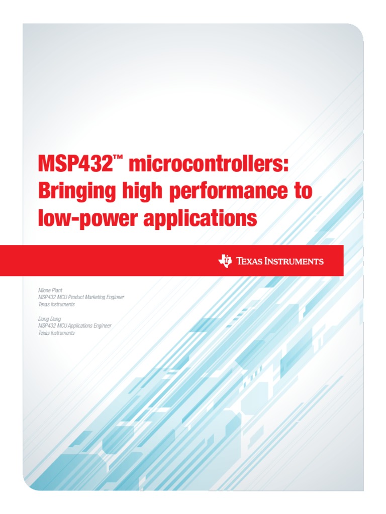 msp432 PDF | PDF | Microcontroller | Arm Architecture