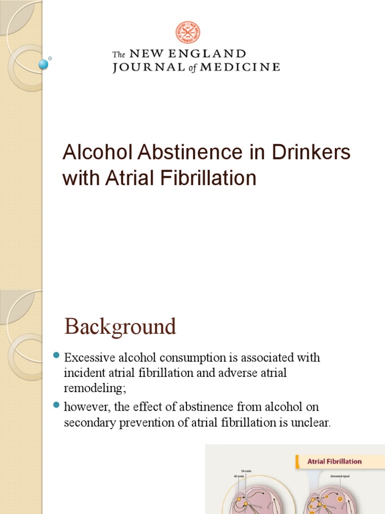 Alcohol Abstinence in Drinkers With Atrial Fibrillation | PDF ...