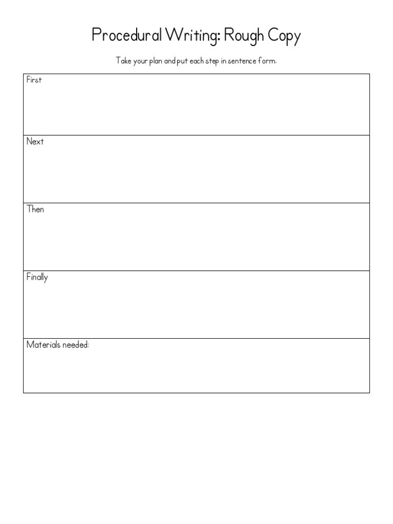 Procedural Writing Rough | PDF
