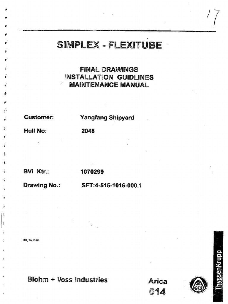 SIMPLEX Flexitube Installation Guide | PDF | Ships | Nature