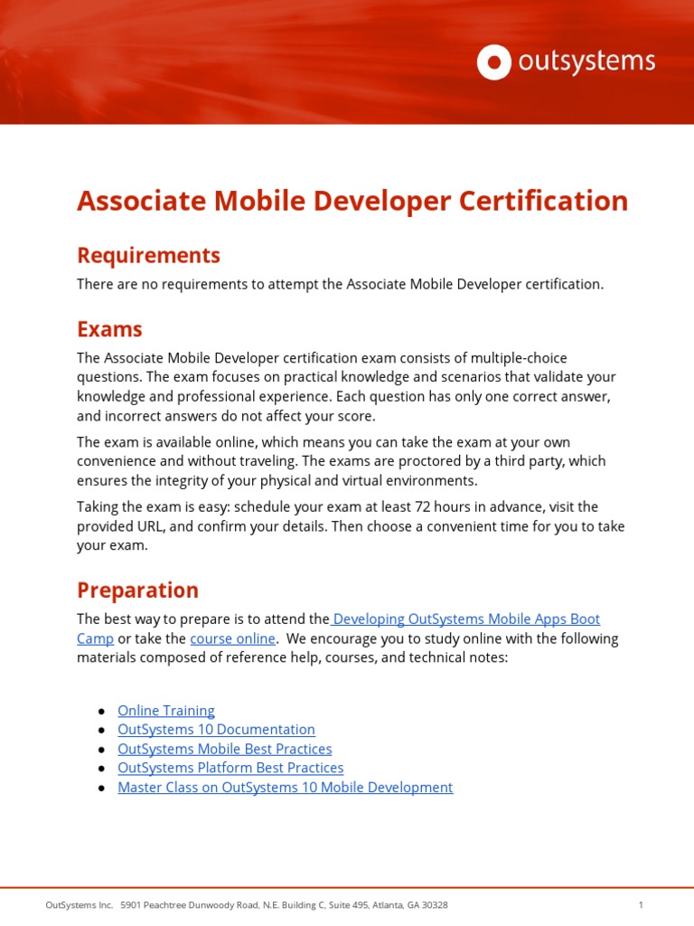 Associate Mobile Certification Guide | PDF | Educational Assessment And ...